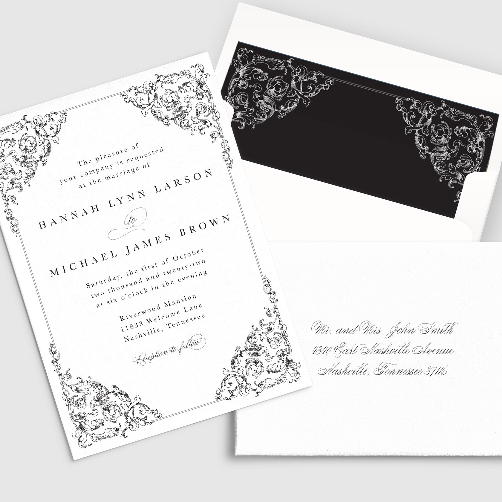 Vintage Border Wedding Invitation – Idea Chíc