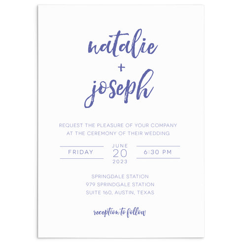 Modern Brush Wedding Invitation – Idea Chíc