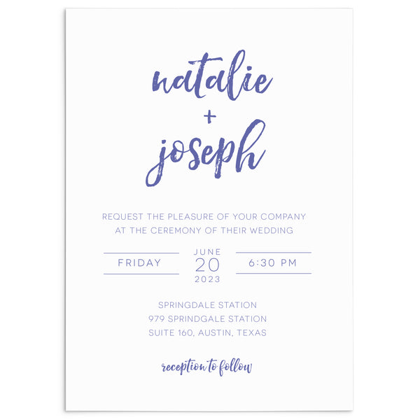 Modern Brush Wedding Invitation – Idea Chíc