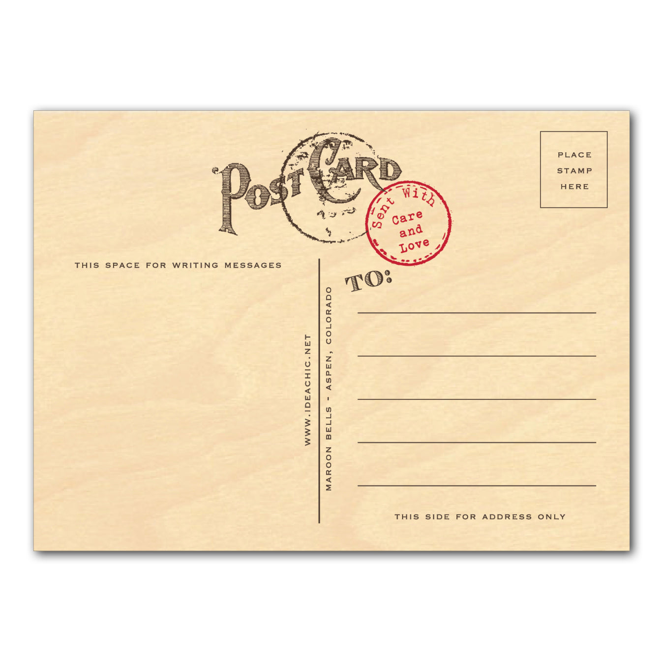 Greetings From Colorado Wood Veneer Postcard – Idea Chíc