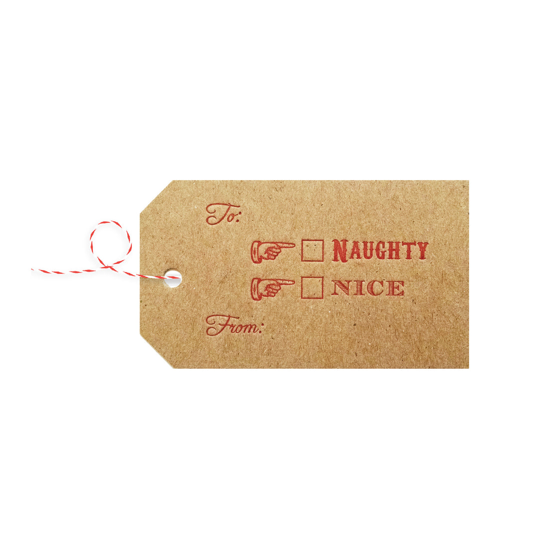 Naughty or Nice Letterpress Gift Tags - Pack of 4 – Idea Chíc