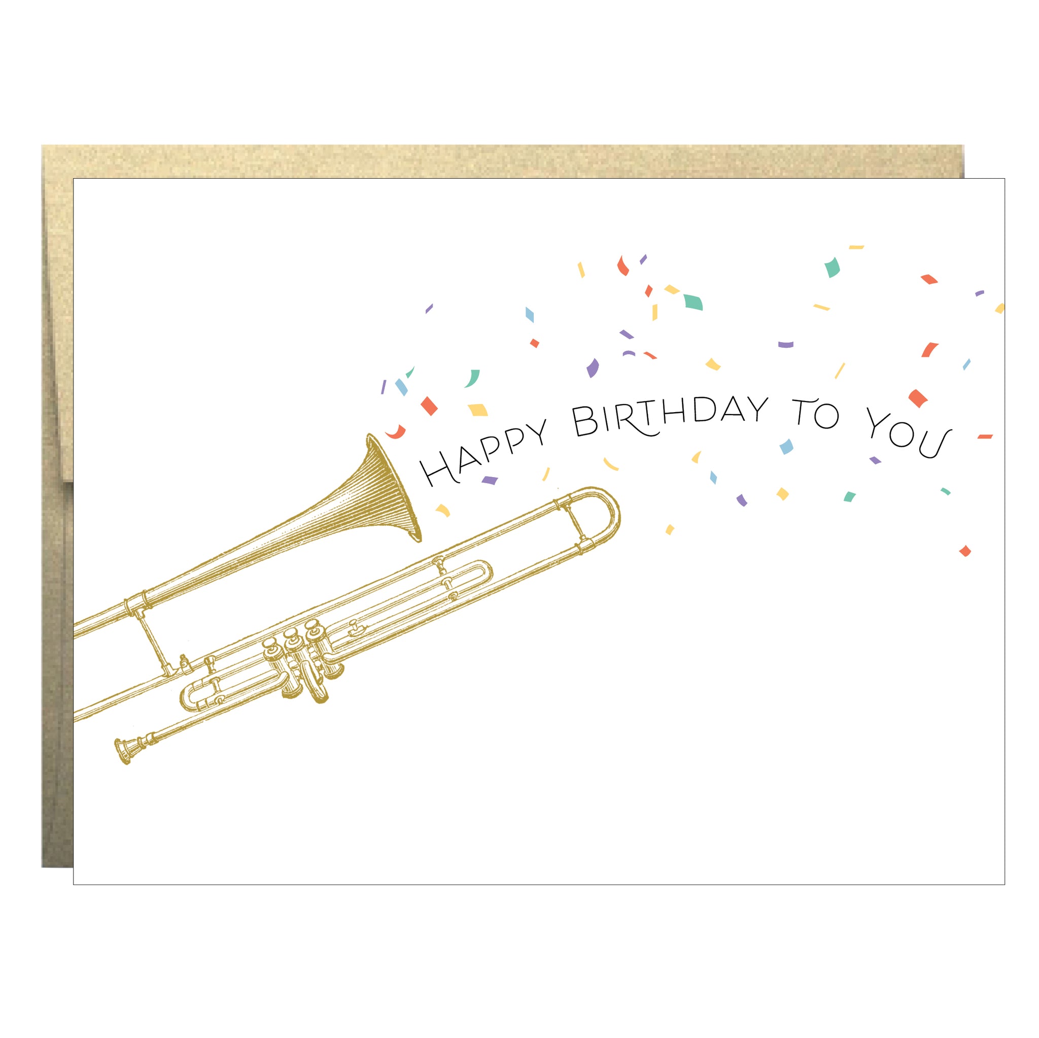 Happy Birthday to You Trumpet Greeting Card